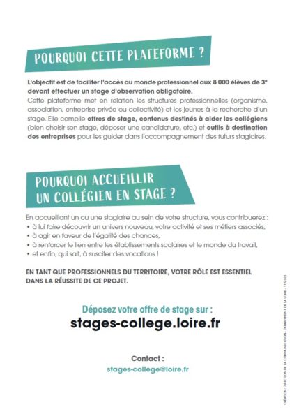 Plateforme de stages de 3ème | Mairie de Saint-Priest-en-Jarez